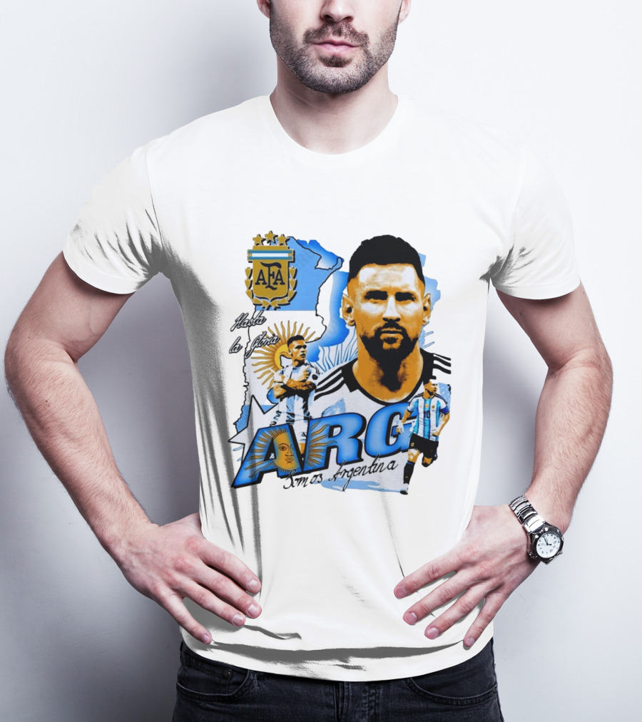 Argentina Lionel Messi Lautaro Martinez AFA Hasta La Gloria Somos Argentina T-Shirt