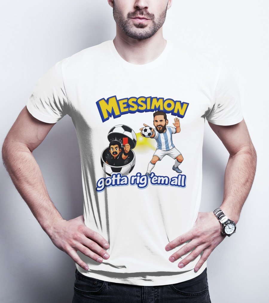 Messimon Soccer Fusion Gotta Rig 'em All Cartoon T-Shirt