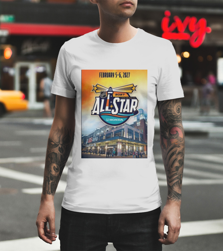 NHL All Star 2027 Honda February 5 6 UBS Arena Long Island NY T-Shirt