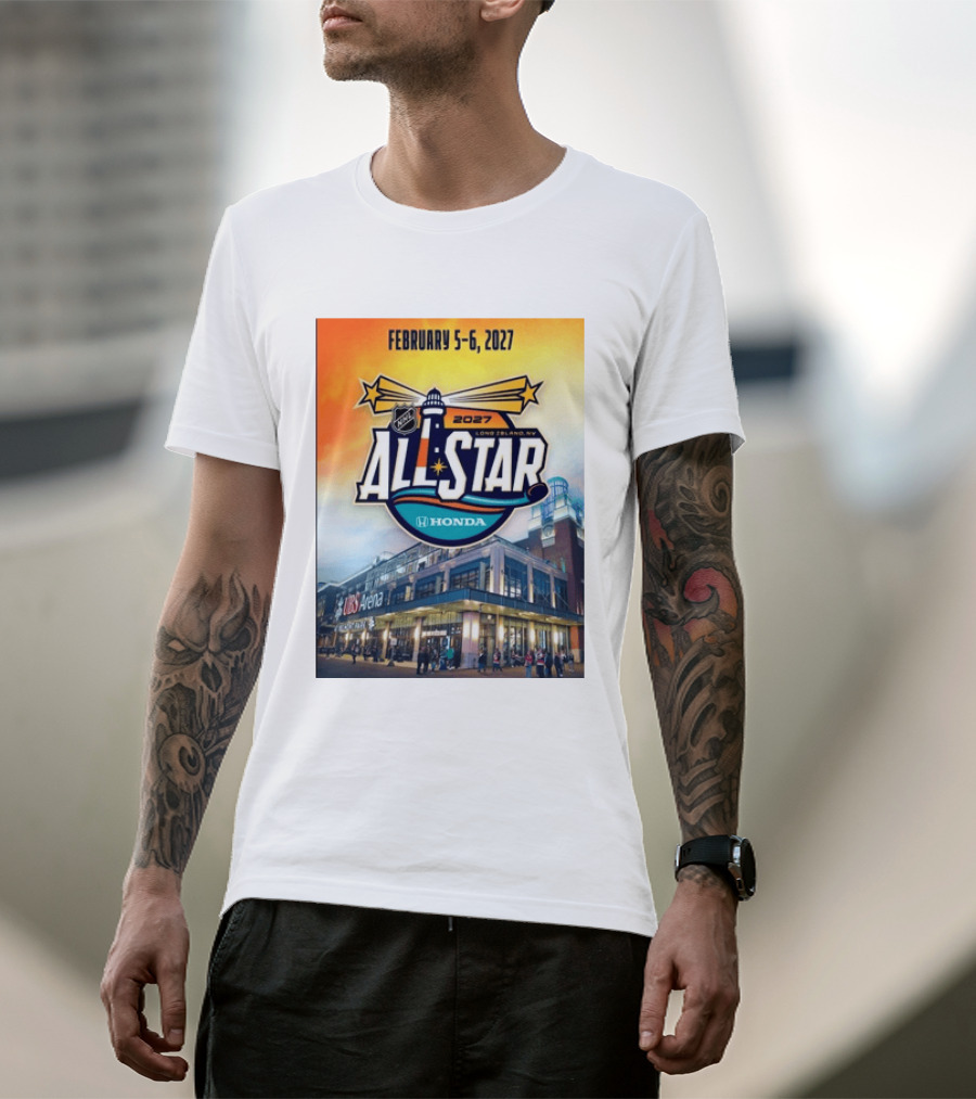 NHL All Star 2027 Honda February 5 6 UBS Arena Long Island NY T-Shirt