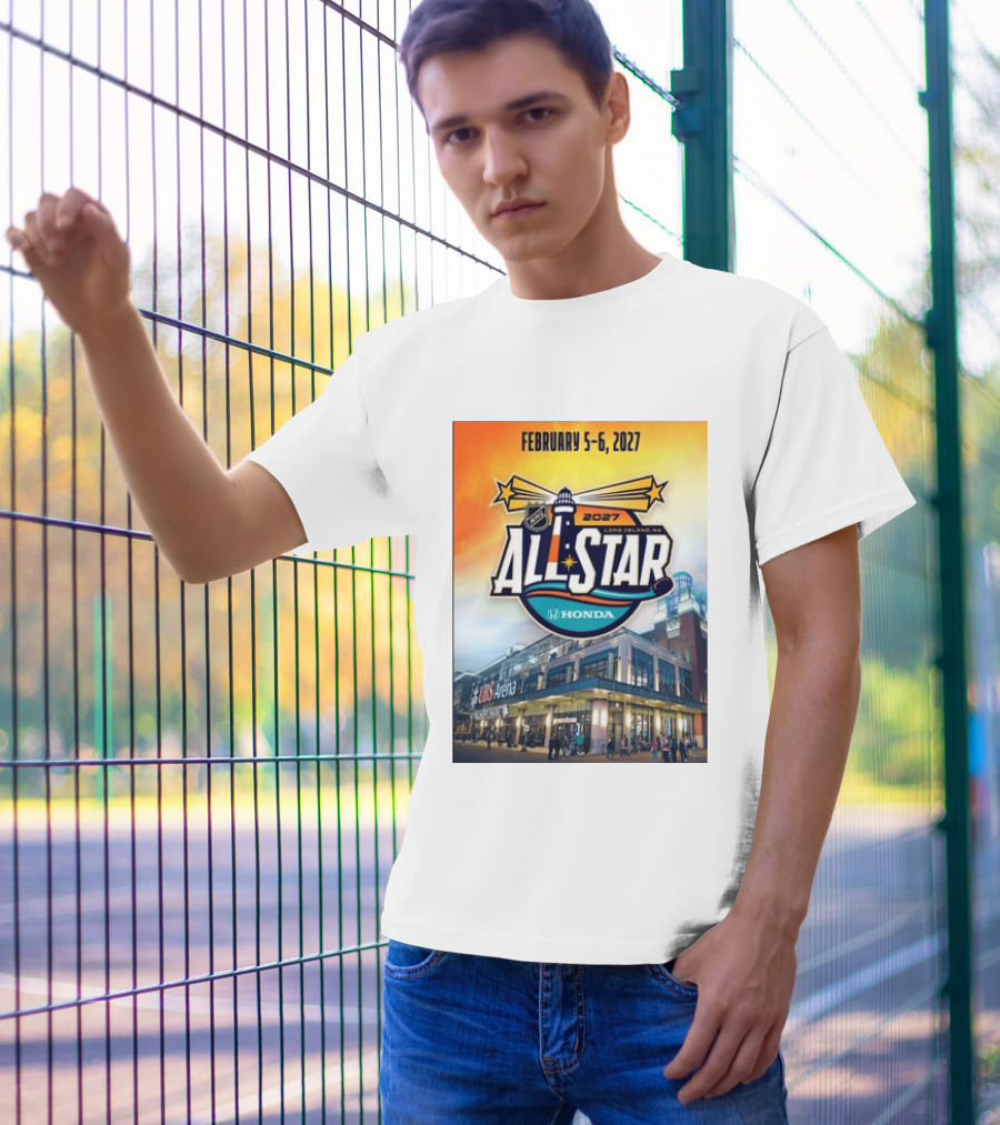 NHL All Star 2027 Honda February 5 6 UBS Arena Long Island NY T-Shirt