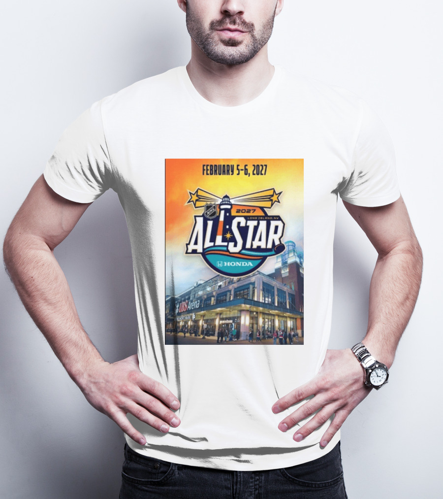 NHL All Star 2027 Honda February 5 6 UBS Arena Long Island NY T-Shirt