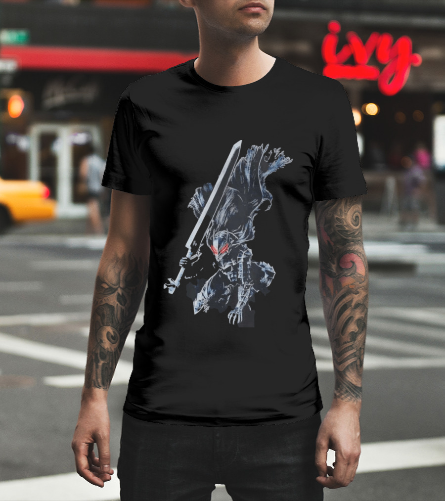 Berserk Guts Berserker Armor Dragonslayer Sword Action Pose T-Shirt