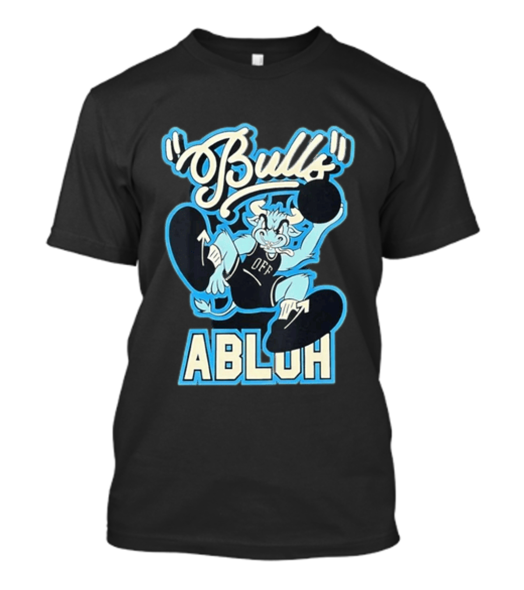 Off White Bulls Abloh Cartoon Basketball T-Shirt