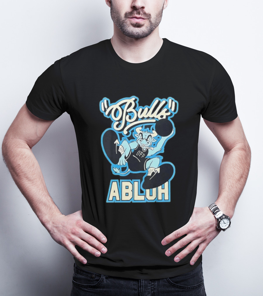 Off White Bulls Abloh Cartoon Basketball T-Shirt