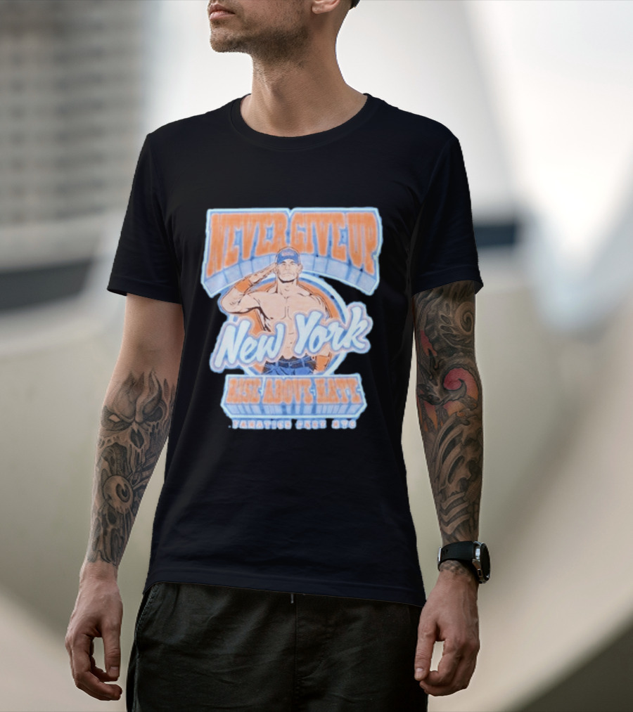 Never Give Up New York Rise Above Hate Fanatics Fest NYC T-Shirt