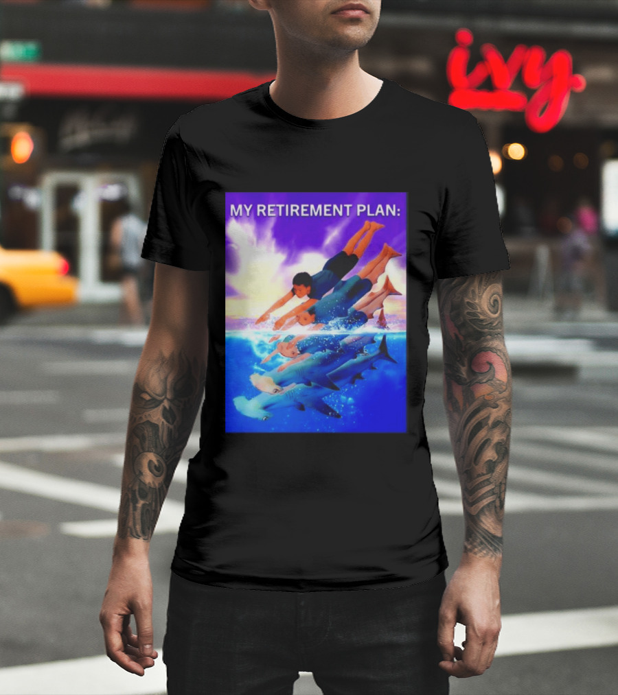 My Retirement Plan Hammerhead Shark Swimming Diving Adventure T-Shirt