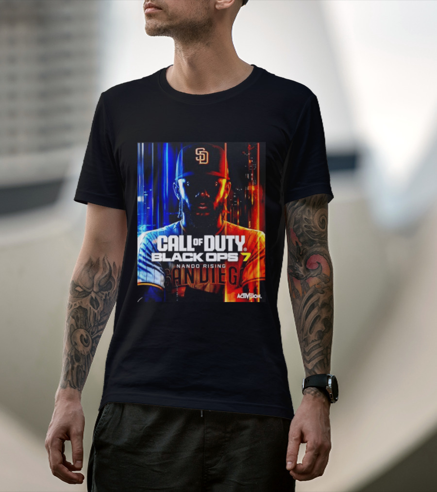 Call Of Duty Black Ops 7 Nando Rising San Diego SD Cap T-Shirt