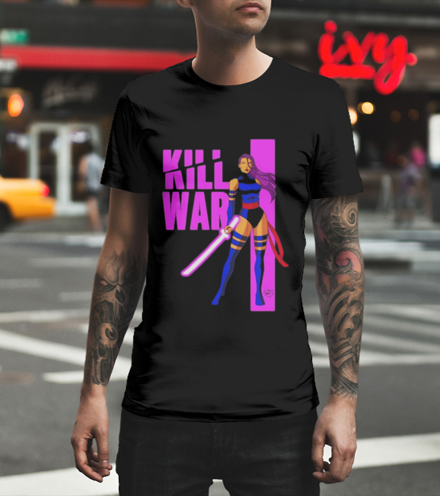 Psylocke Marvel Comics Kill War Pink T-Shirt