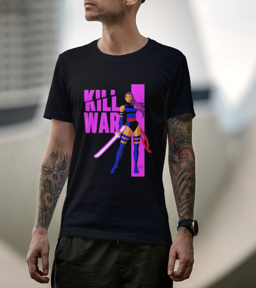 Psylocke Marvel Comics Kill War Pink T-Shirt