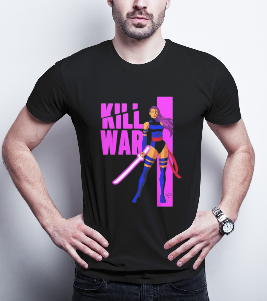 Psylocke Marvel Comics Kill War Pink T-Shirt