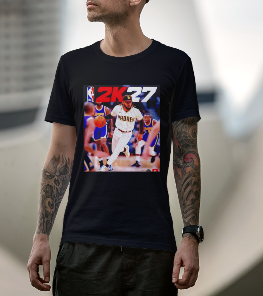 San Diego Padres NBA 2K27 Crossover Concept With Basketball Action T-Shirt