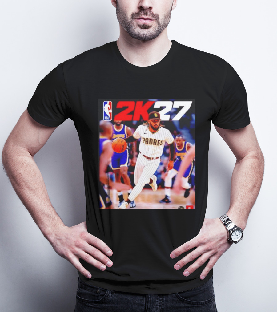 San Diego Padres NBA 2K27 Crossover Concept With Basketball Action T-Shirt