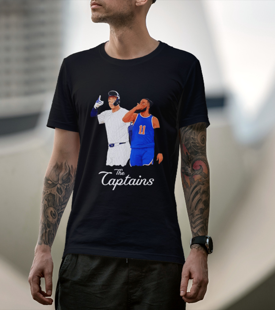Aaron Judge New York Yankees Jalen Brunson New York Knicks The Captains T-Shirt