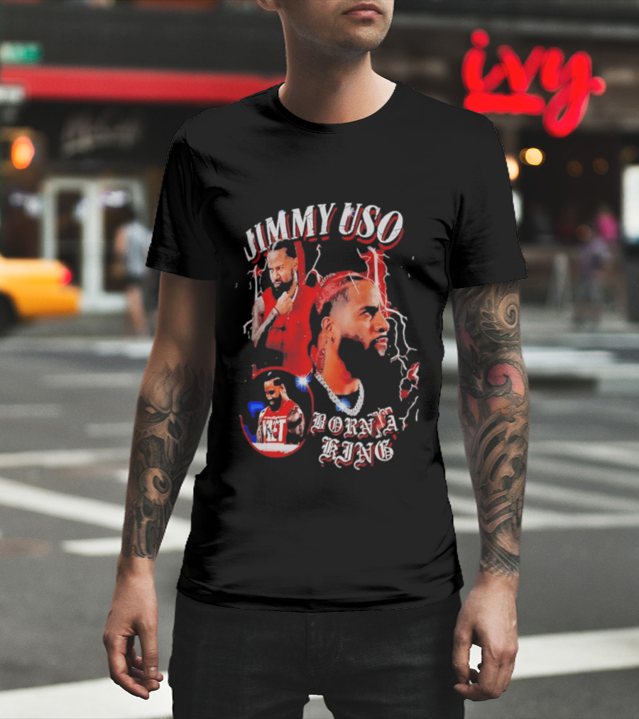 Jimmy Uso Born A King WWE Red Lightning T-Shirt