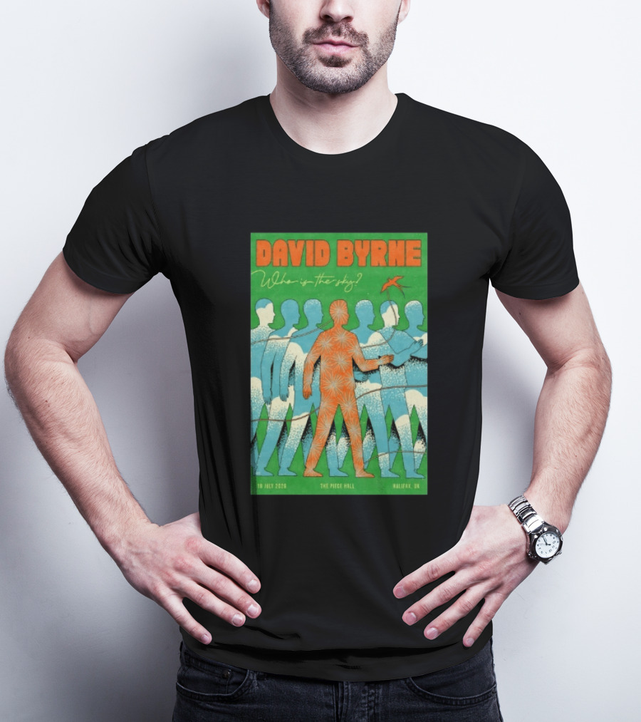 David Byrne Who Is The Sky Tour The Piece Hall Halifax UK July 18 2026 T-Shirt