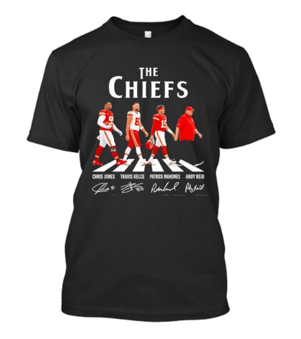 The Chiefs Abbey Road Chris Jones Travis Kelce Patrick Mahomes Andy Reid T-Shirt