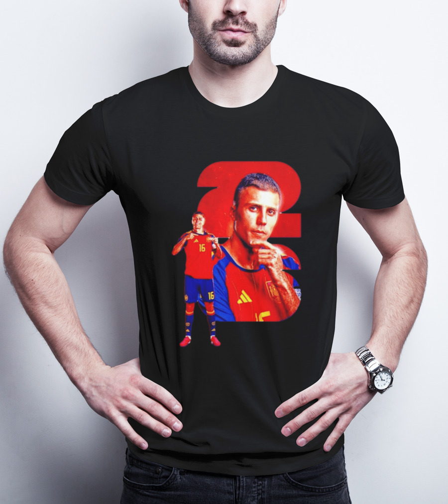 Rodrigo Hernández Cascante Rodri No 16 Spain Manchester City Football Player T-Shirt