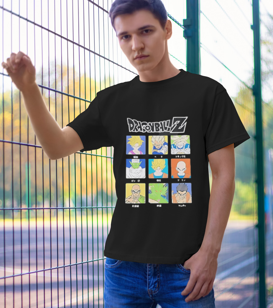 Dragon Ball Z Gohan Vegeta Trunks Piccolo Goku Krillin Tien Shenron Yamcha Anime Characters T-Shirt