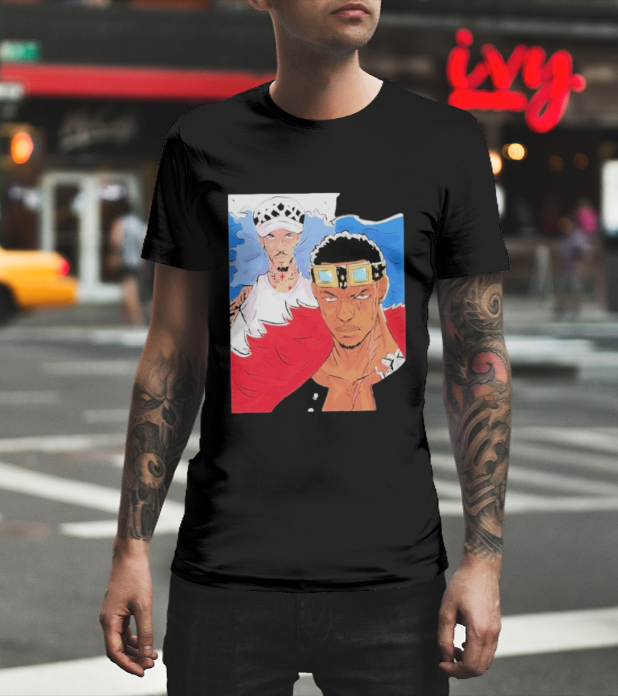 Minnesota Timberwolves Anthony Edwards Lamelo Ball Anime Crossover One Piece Fusion T-Shirt