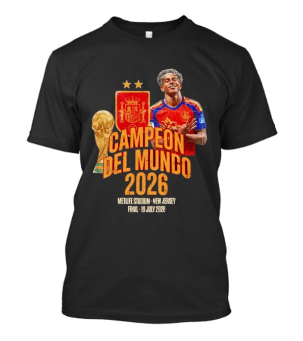Spain Campeon Del Mundo 2026 Metlife Stadium New Jersey Final 19 Jul 2026 T-Shirt