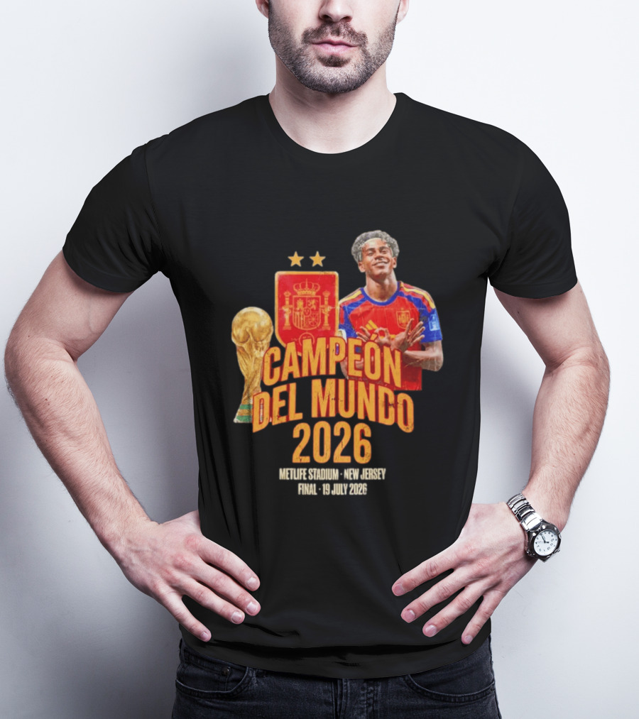Spain Campeon Del Mundo 2026 Metlife Stadium New Jersey Final 19 Jul 2026 T-Shirt