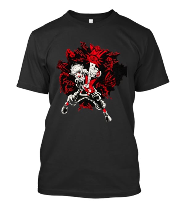 Neku Sakuraba The World Ends With You Gachi Red And Black Dynamic T-Shirt