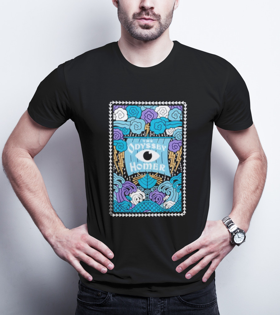 The Odyssey Homer Cyclops Eye Lightning Waves T-Shirt
