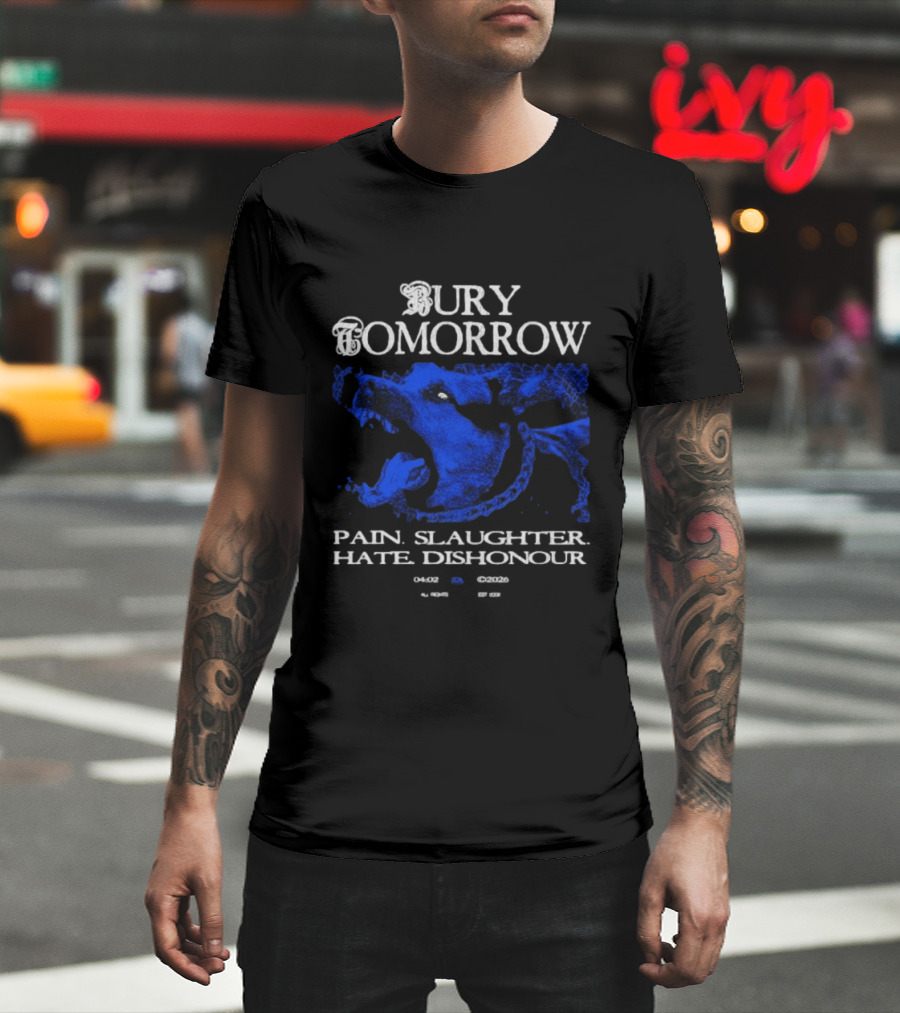 Bury Tomorrow Pain Slaughter Hate Dishonour Tour Dates UK Europe USA T-Shirt
