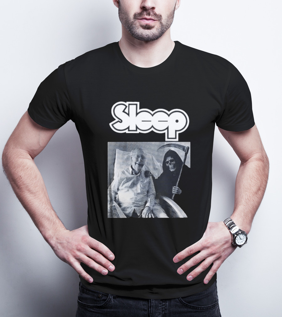 United Snakes Grim Reaper Holding Scythe Sleep Elderly Man In Hospital Room T-Shirt