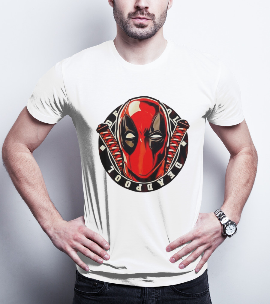Deadpool Marvel Comics Mask Katana Swords T-Shirt
