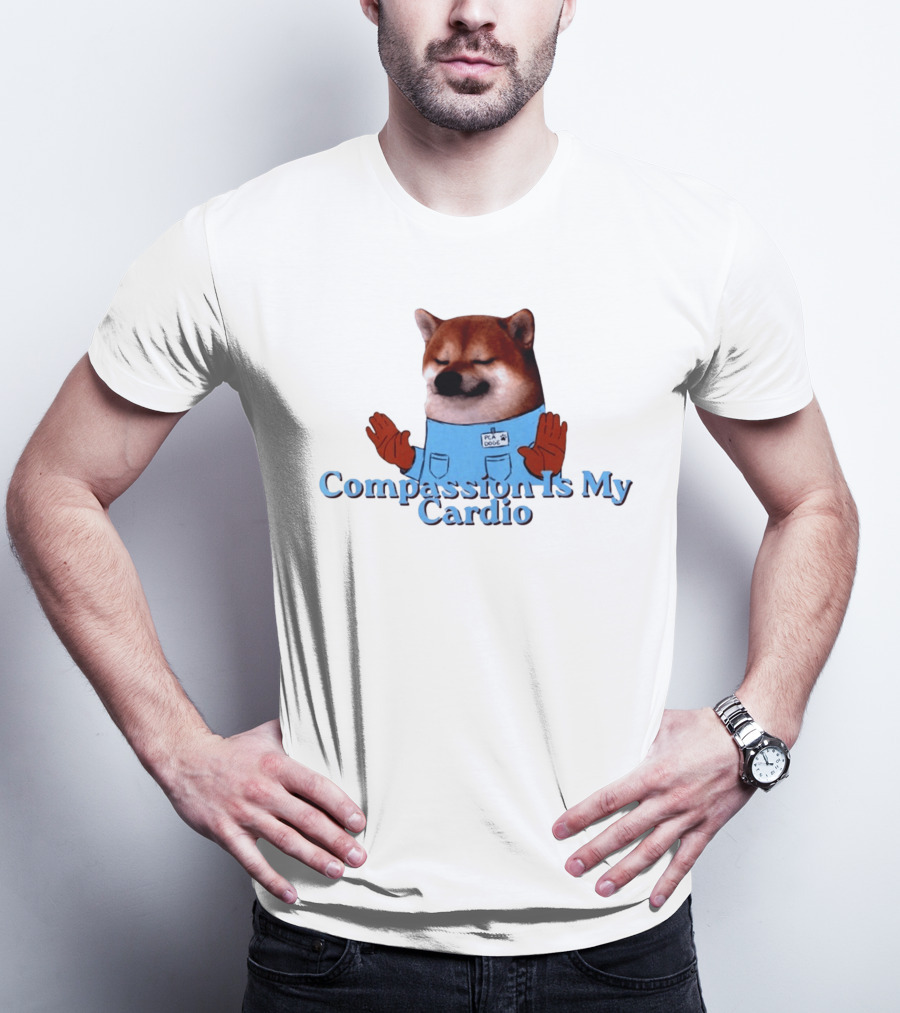 Shiba Inu Nurse PCA Doge Compassion Is My Cardio T-Shirt