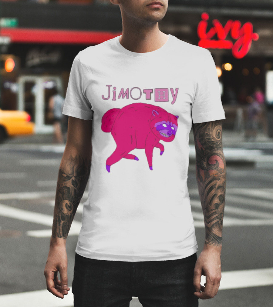 Jimothy Pink Raccoon T-Shirt