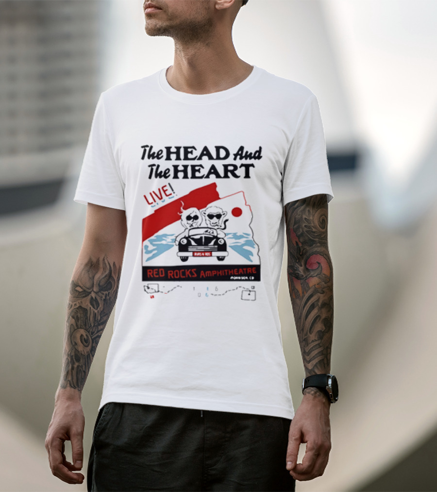 The Head And The Heart Live Red Rocks Amphitheatre Concert T-Shirt
