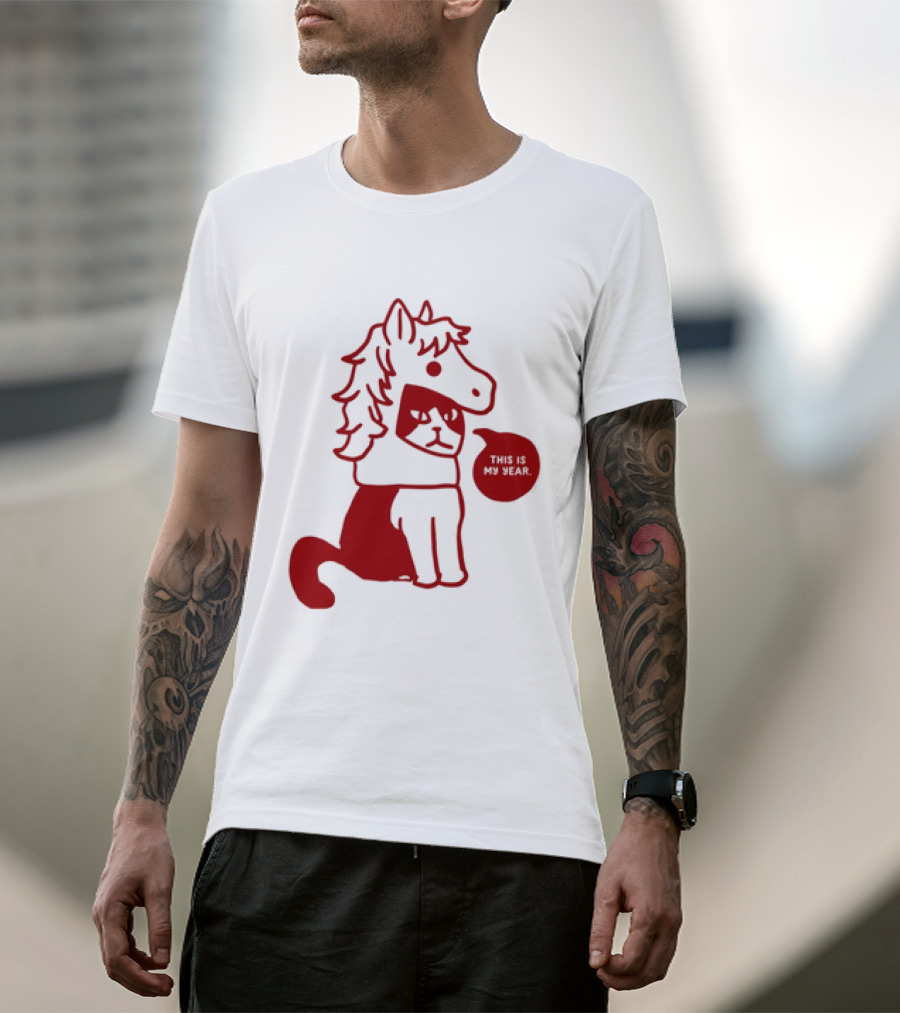Year Of The Horse 2026 Chinese Lunar New Year Zodiac Cat T-Shirt