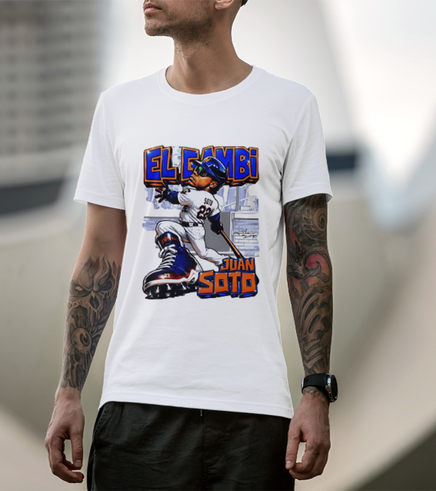 New York Mets El Gambi Juan Soto 22 Baseball T-Shirt