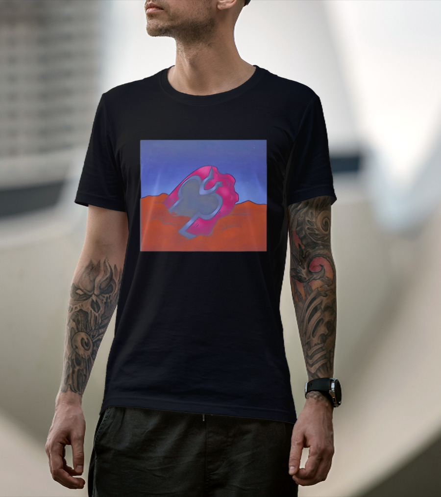 Devil Card Sinners To The Saint With Red Heart Symbol In Sand T-Shirt