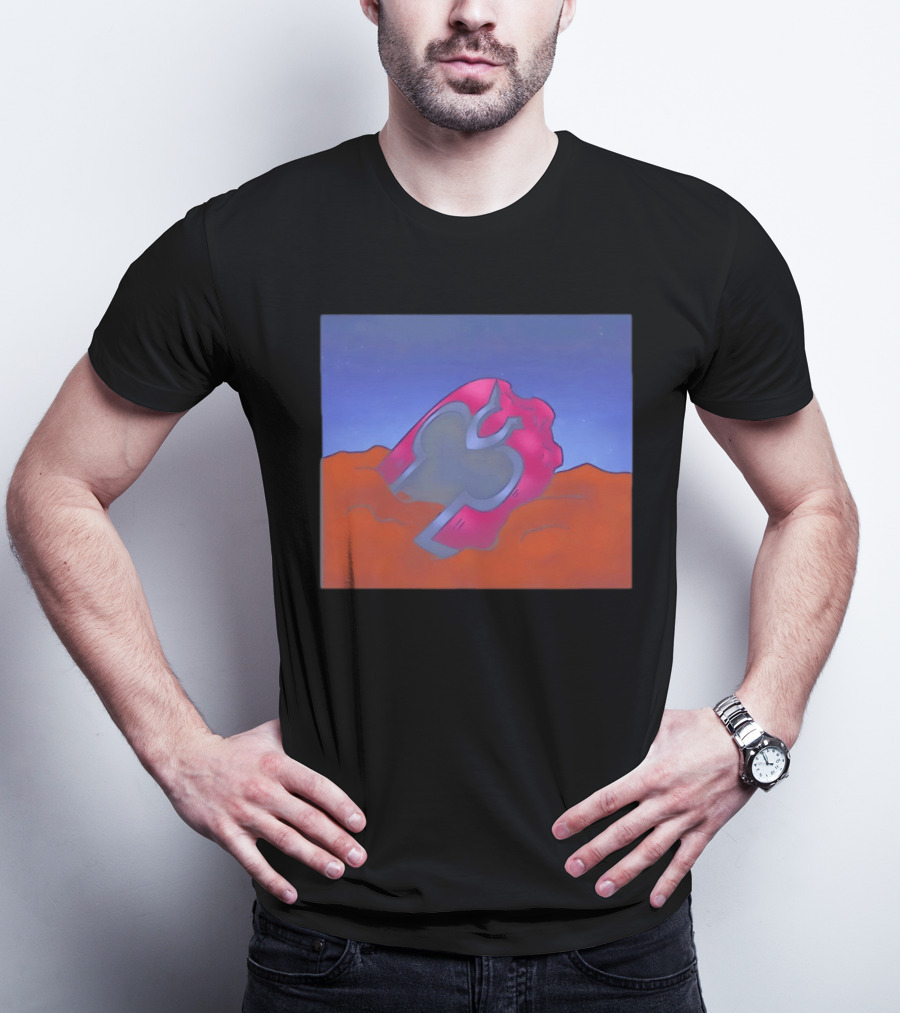 Devil Card Sinners To The Saint With Red Heart Symbol In Sand T-Shirt