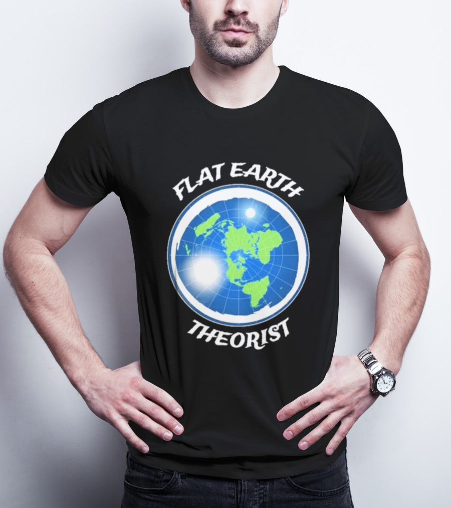 Flat Earth Theorist Ice Wall Map T-Shirt
