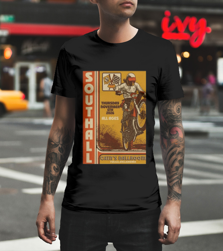 Southall Live At Cain's Ballroom Tulsa OK November 5 2026 Motorcycle Event T-Shirt