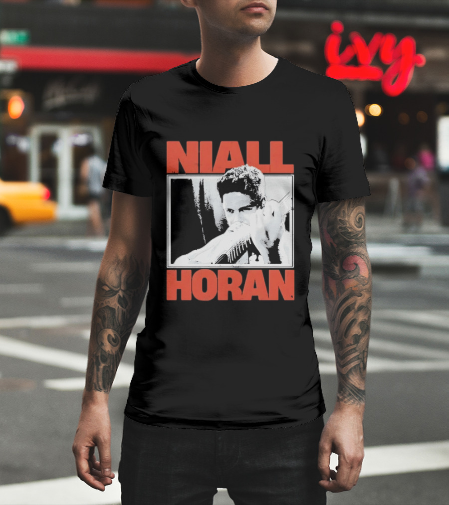 Niall Horan Distressed Guitar Player Image One Direction T-Shirt