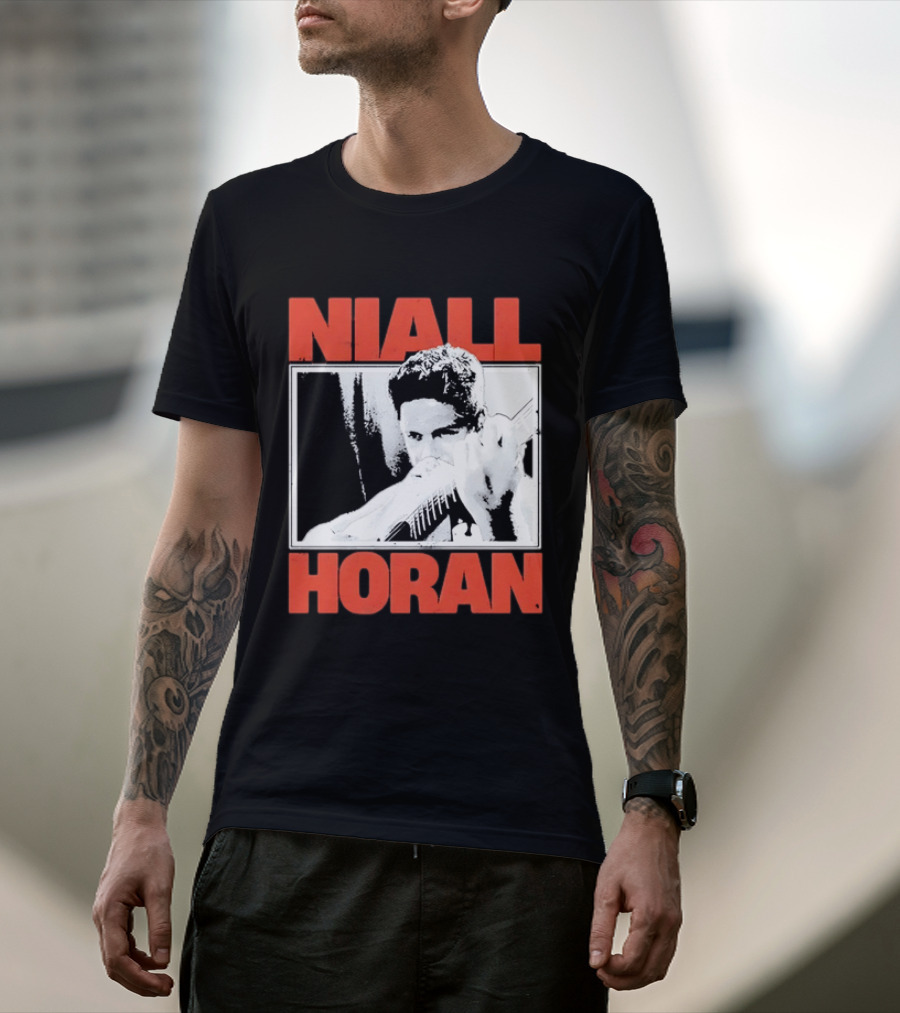 Niall Horan Distressed Guitar Player Image One Direction T-Shirt