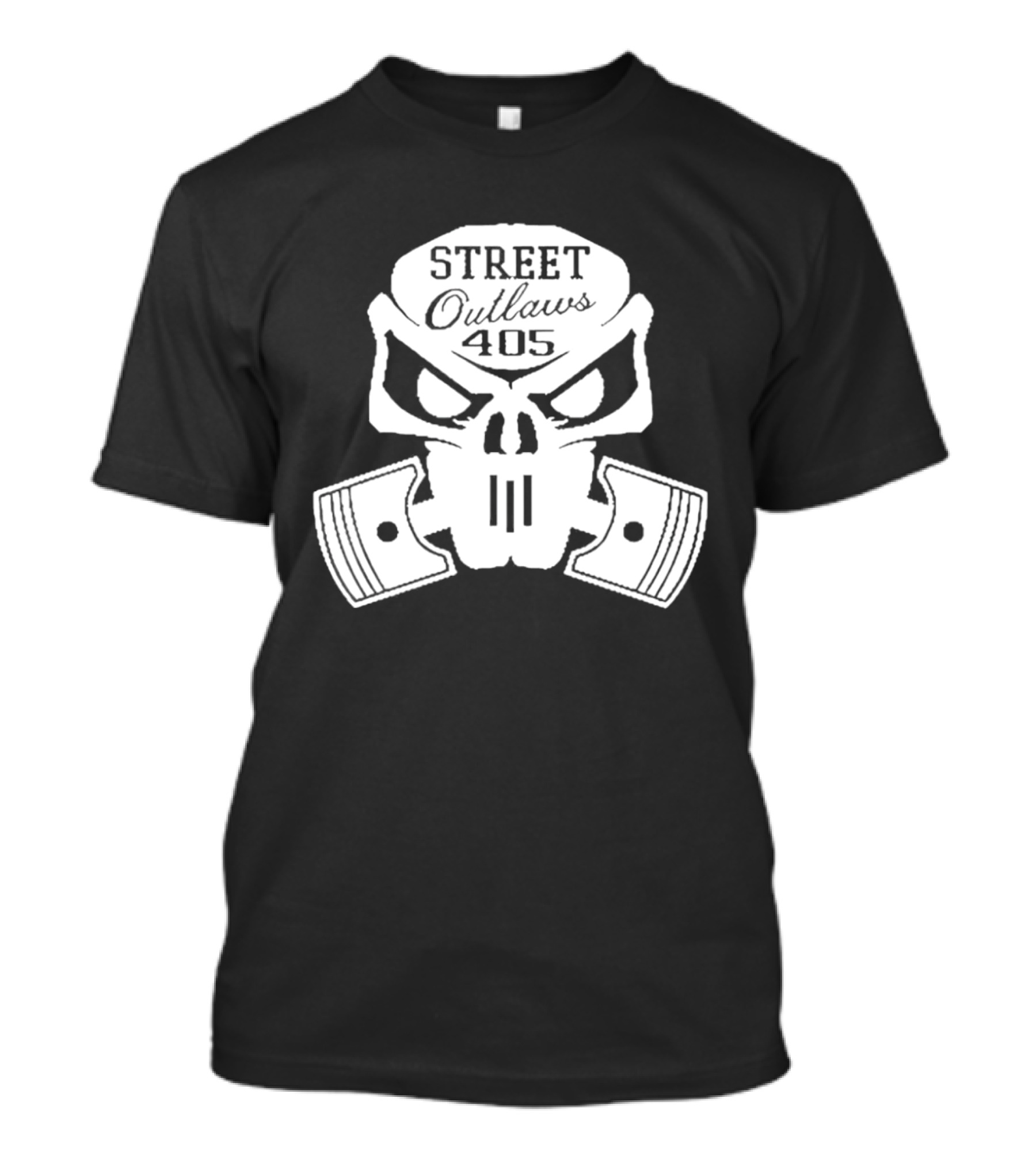 Street Outlaws 405 Skull Piston Racing Motorsports T-Shirt
