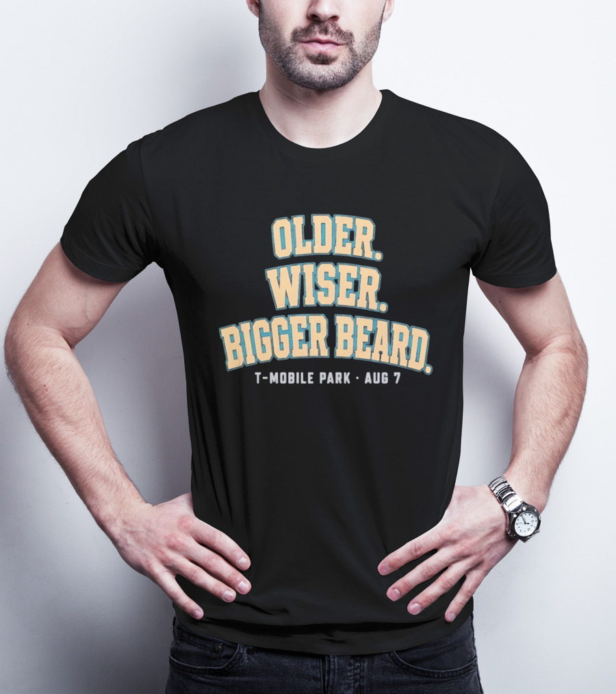 Older Wiser Bigger Beard Mobile Park Aug 7 T-Shirt
