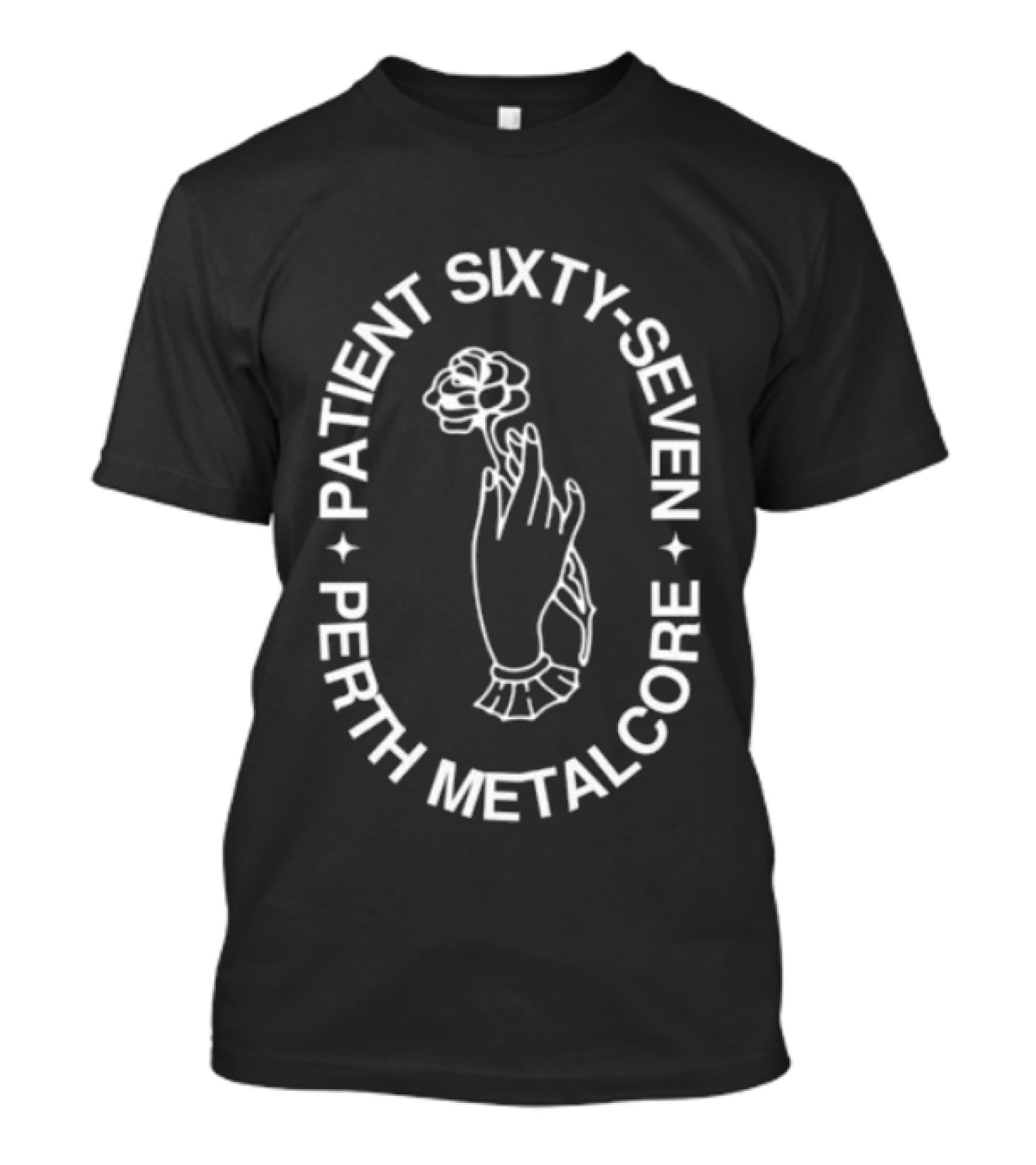 Patient Sixty Seven Perth Metalcore Flower Hand T-Shirt