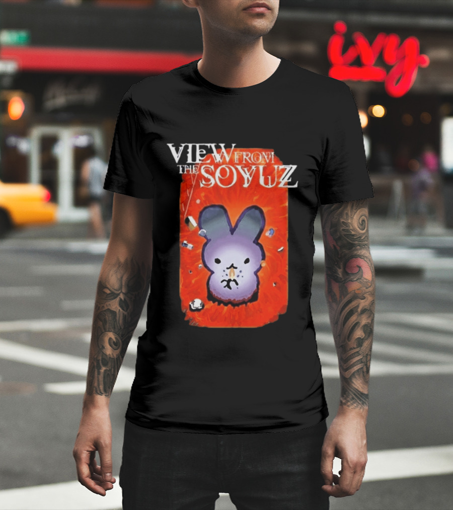 View From The Soyuz Ubiquitous Space Rabbit Explosion T-Shirt