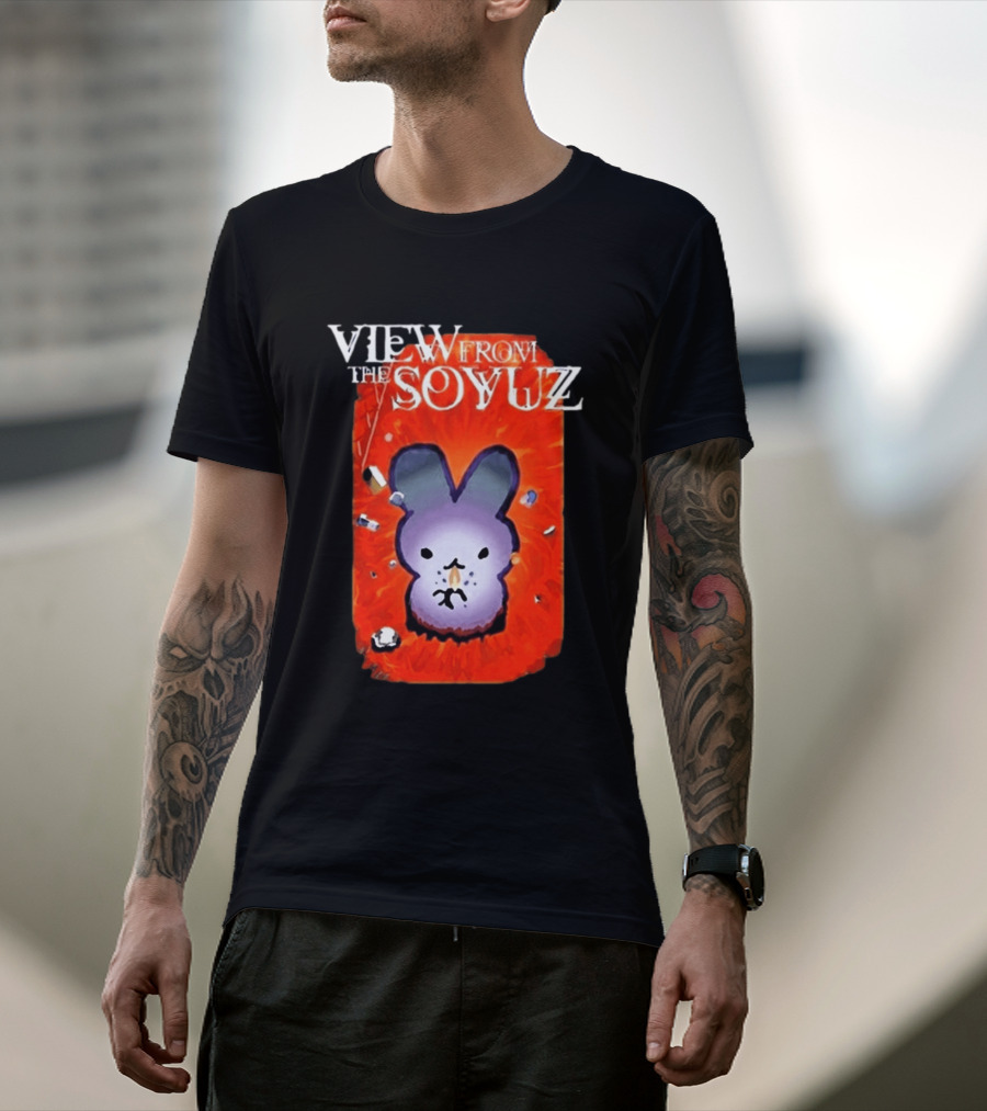 View From The Soyuz Ubiquitous Space Rabbit Explosion T-Shirt