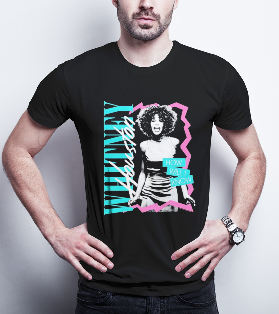 Whitney Houston How Will I Know Vintage Style Music Icon Retro 80s Fashion T-Shirt
