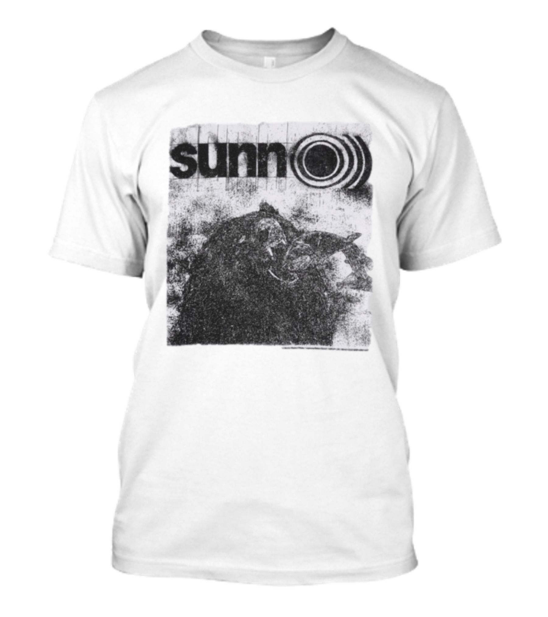 Sunn O))) Brain Dead Collaboration Black And White Distressed T-Shirt