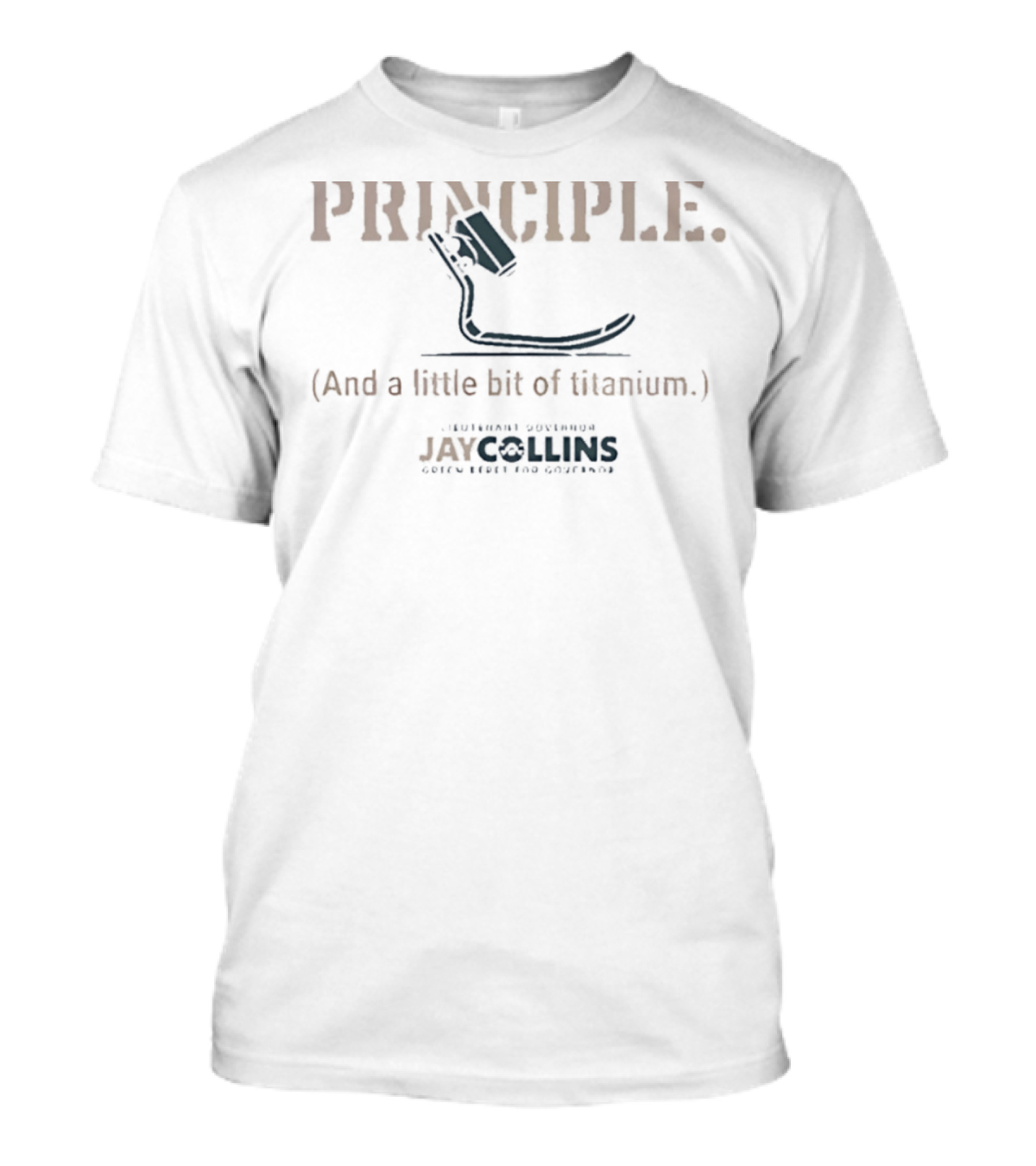 Jay Collins Lieutenant Governor Stands On Principle Green Beret Titanium Courage T-Shirt